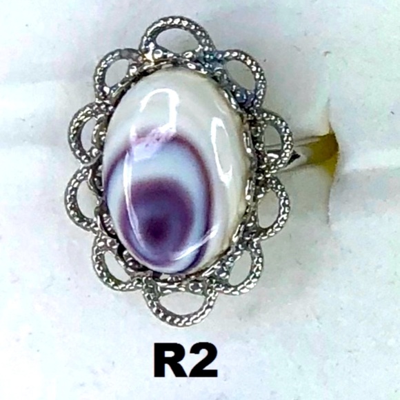 Wampum World | Jewelry | R2 Oval Loop Border Wampum Adjustable Ring ...